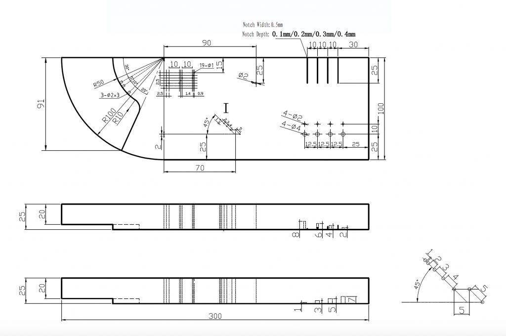 Mini Phased Array Calibration Block A - NDT-KITS