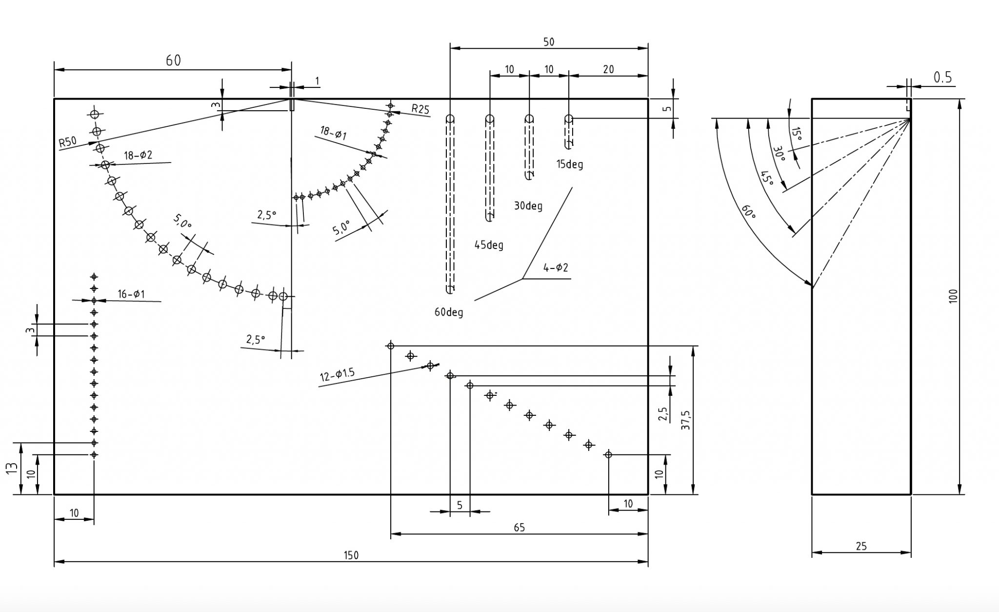 Mini Phased Array Calibration Block B - NDT-KITS